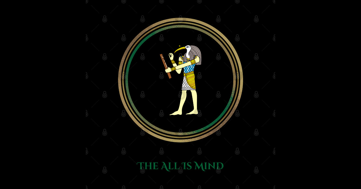 The All Is Mind. Thoth Ancient Egyptian God. - Hermetic - Sticker ...