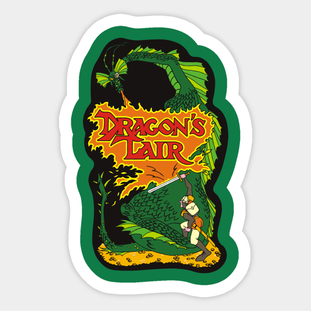 Dragon's Lair Logo - Dungeons And Dragons - Sticker | TeePublic