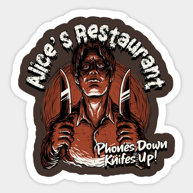 Alice's Restaurant - Restaurant - Sticker | TeePublic