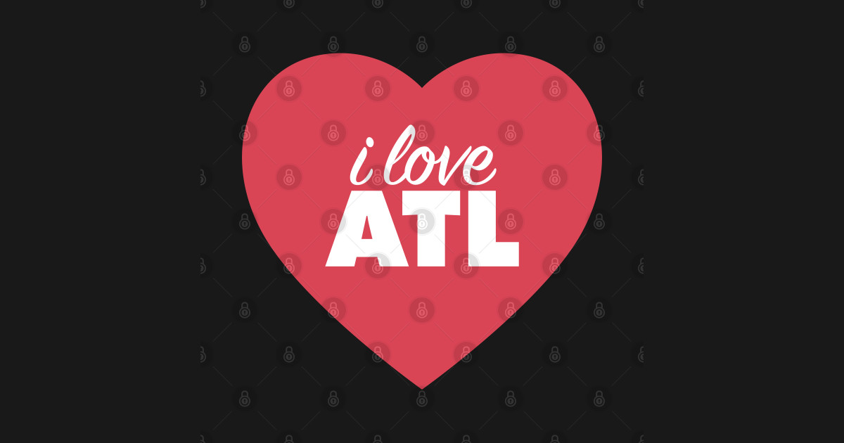 I Love Atl Atlanta Airport Code In Red Heart Atl Phone Case Teepublic