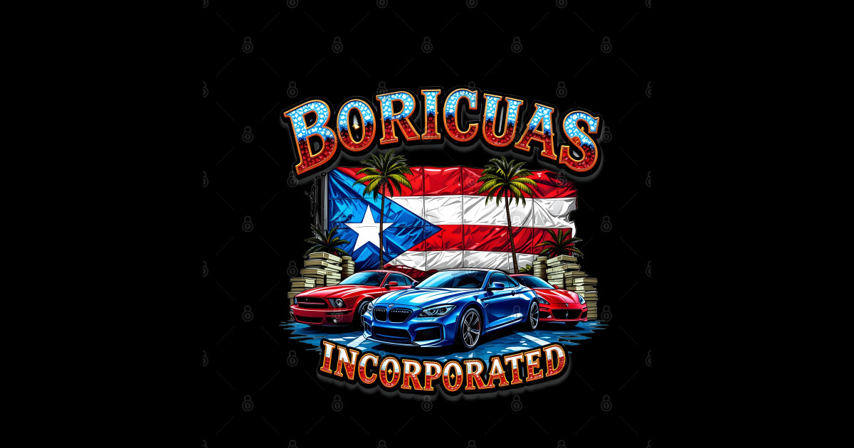 BORICUAS INCORPORATED LOGO #71 - Puerto Rican - Sticker | TeePublic
