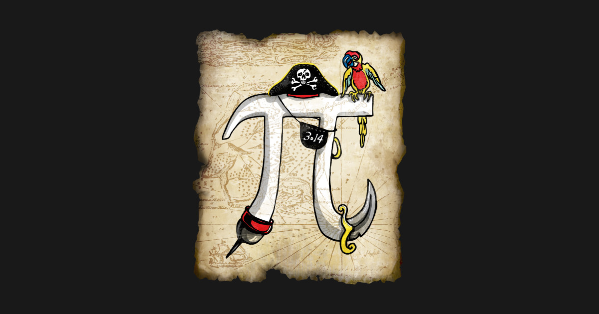 Fun Pi-rate Pirate Pi Day Treasure Map - Pi Day - T-Shirt | TeePublic