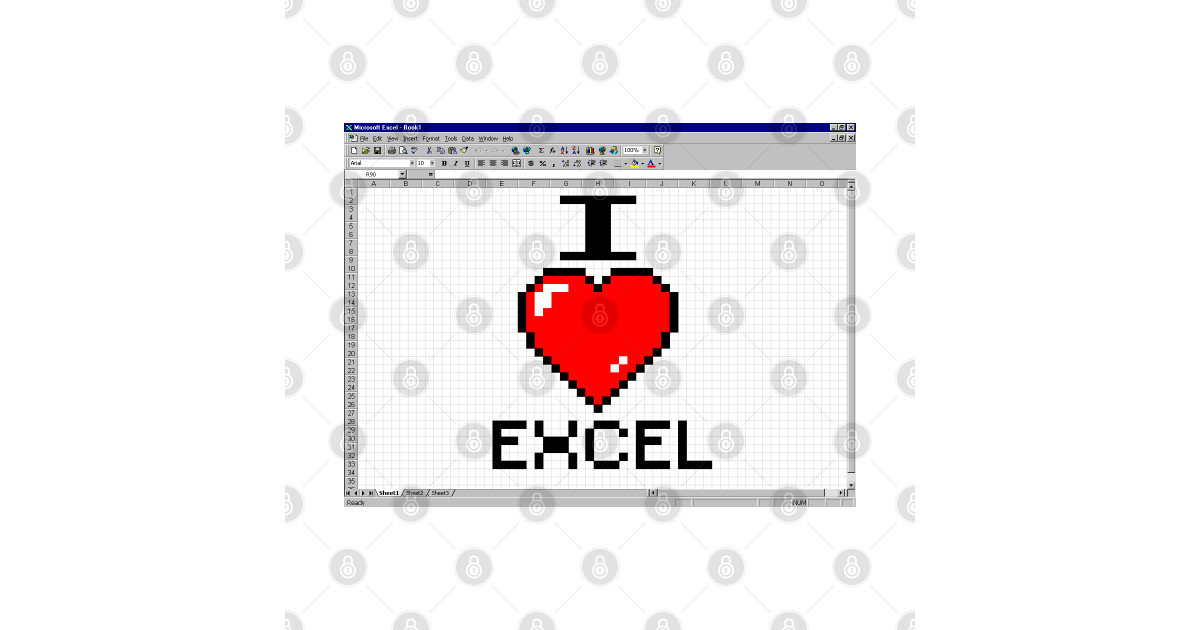 I LOVE EXCEL - Microsoft Excel - Sticker | TeePublic