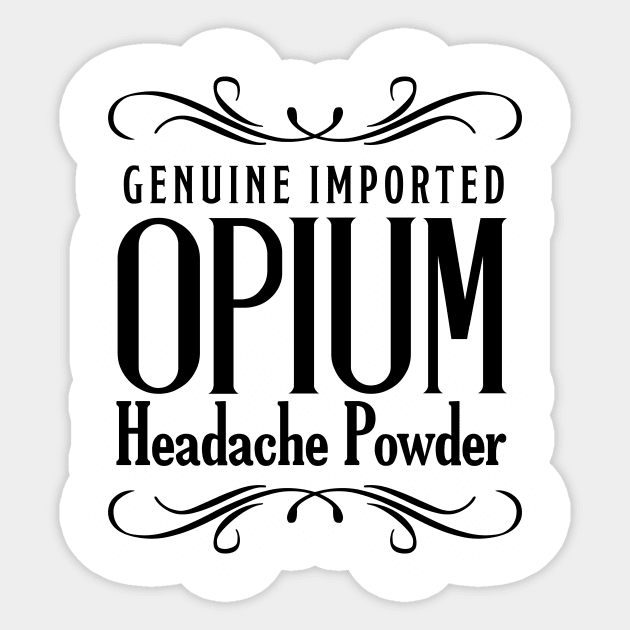 Opium Headache Powder - Retro Vintage Aesthetic - Sticker | TeePublic