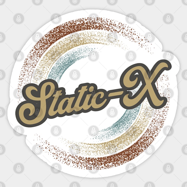 Static-X Circular Fade - Musician - Sticker | TeePublic