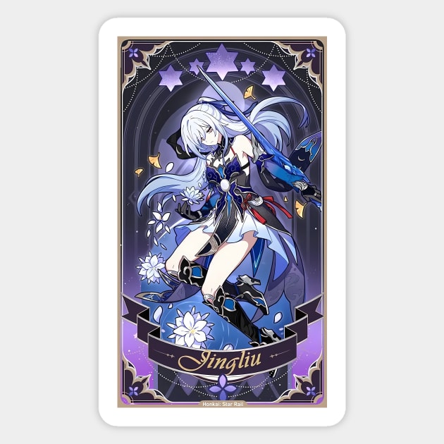 Jingliu Revelation Card Honkai Star Rail - Honkai - Sticker | TeePublic