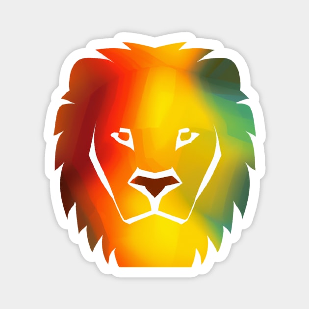 Cute Color Gradient Lion Shape Head Drawing - Color Gradient Lion Shape ...