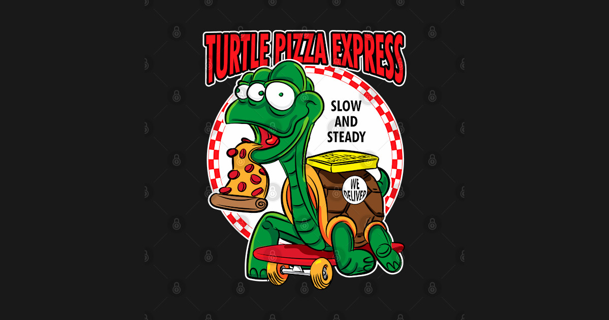 Turtle Pizza Express - Mutant Turtle Skateboard Pizza Delivery - Turtle ...