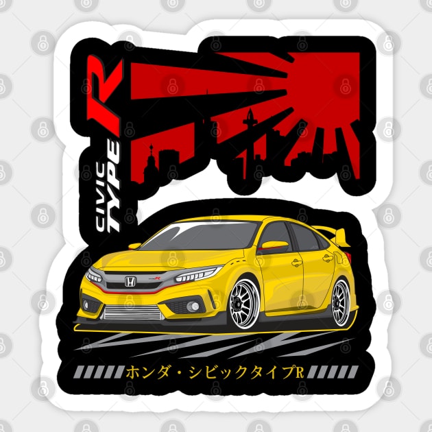 Civic Type R FK4 ver.1 - Civic - Sticker | TeePublic
