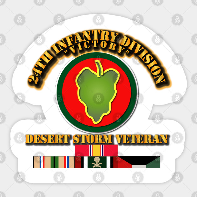 Army - 24th Infantry Division - Desert Storm Veteran - Div - Sticker ...