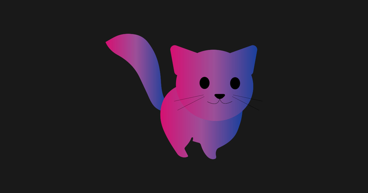 Bisexual Pride Cat - Bisexual Pride Cat - T-Shirt | TeePublic