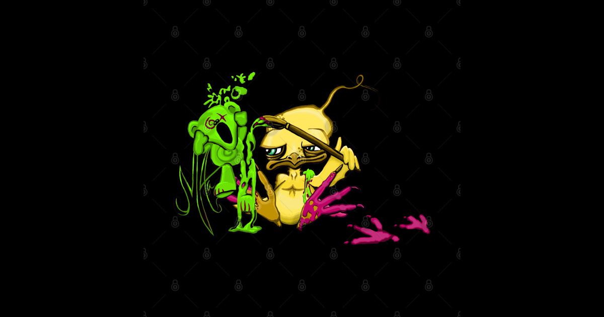 Grumpy Chicken Artist. - Grumpy Chicken Artist - Sticker | TeePublic