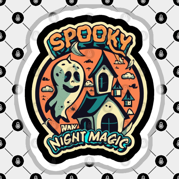 Spooky night magic - Halloween - Sticker | TeePublic
