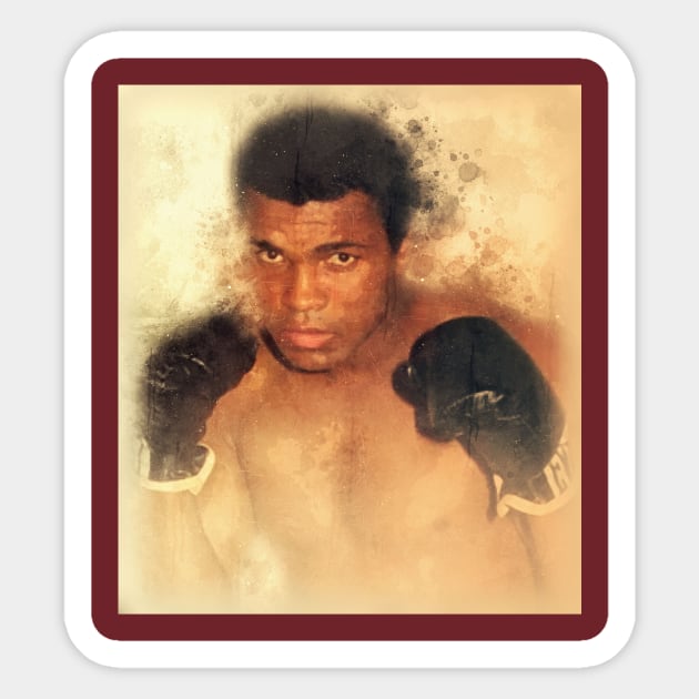 MUHAMMAD ALI - VINTAGE-2 - Muhammad Ali - Sticker | TeePublic