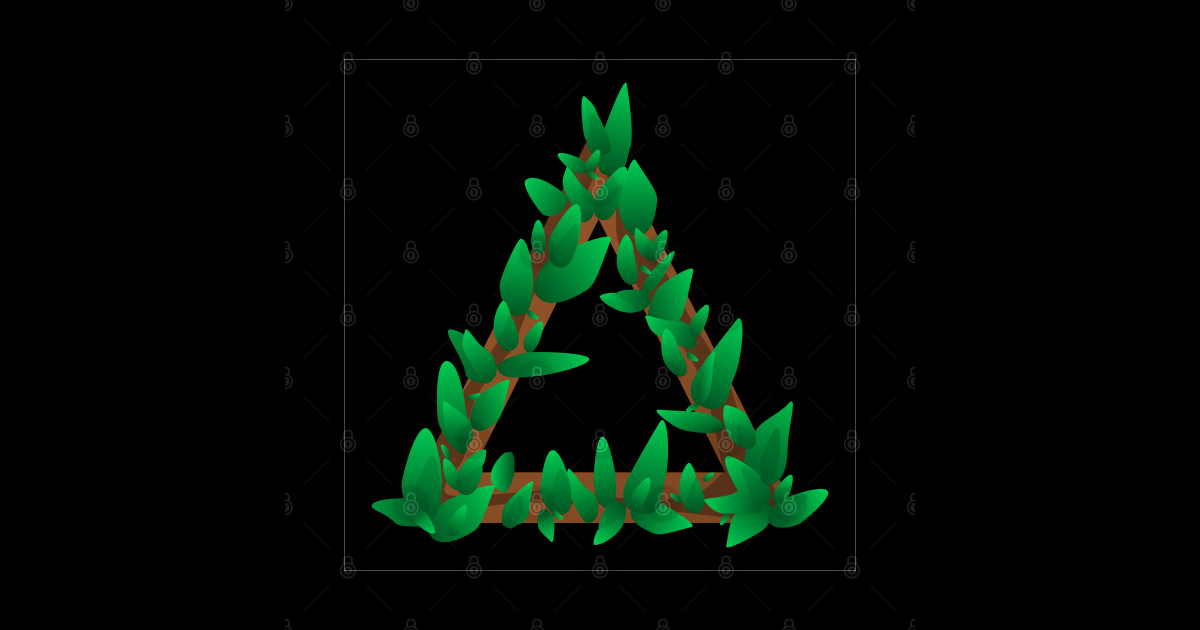 Triangle Wood Leaf Game Play Button - Triangle Wood Leaf Game Play ...