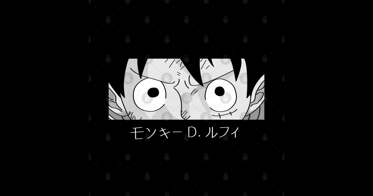 Luffy's eyes white - One Piece - Sticker | TeePublic