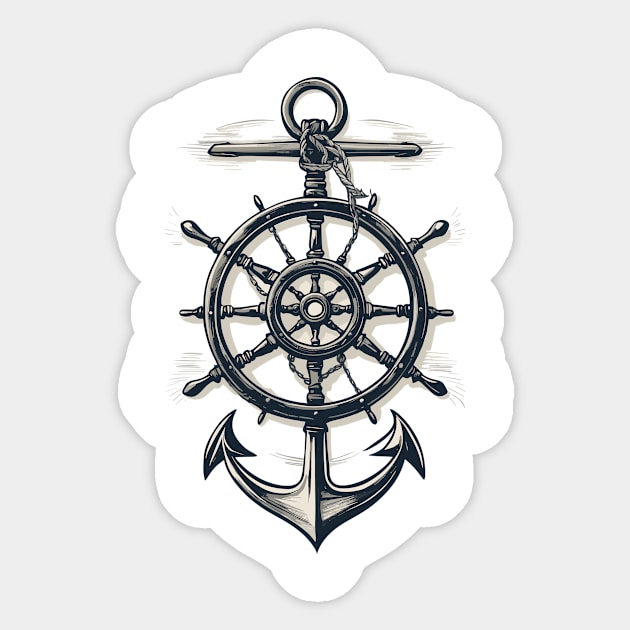 Maritime Compass Anchor Symbol - Boat Captain - Sticker | TeePublic
