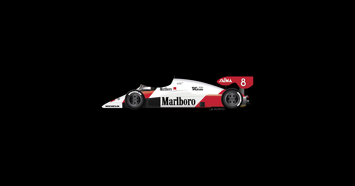 McLaren MP4/2 Niki Lauda Illustration - Niki Lauda - Sticker | TeePublic