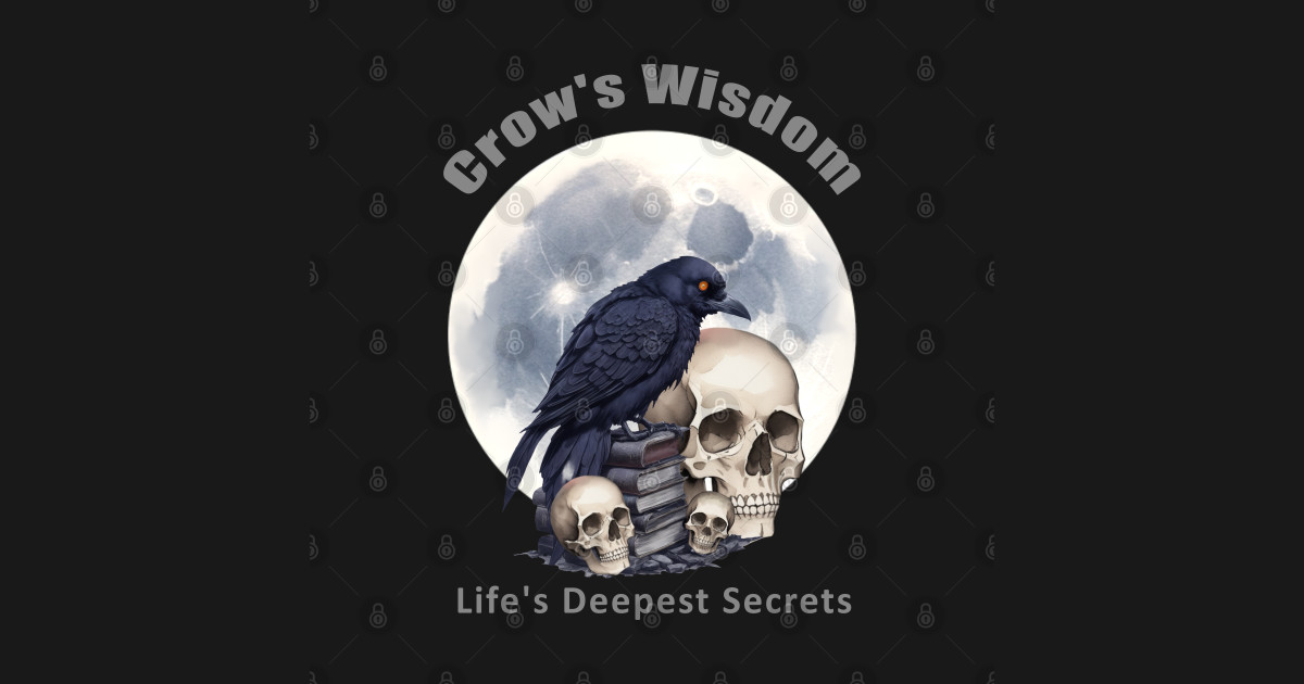 Raven reading books, full moon, witch, Halloween, crow, raven, corvid ...