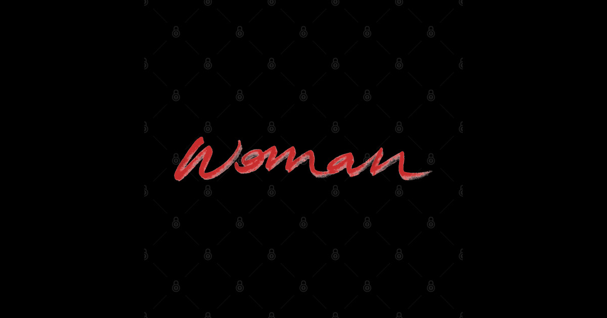 Hand written woman text in red - Woman Text - Posters and Art Prints ...