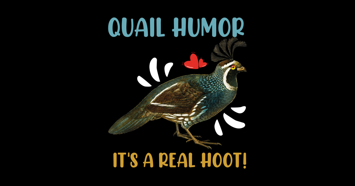 Quail Humor It's a Real Hoot Funny - Quail - Sticker | TeePublic