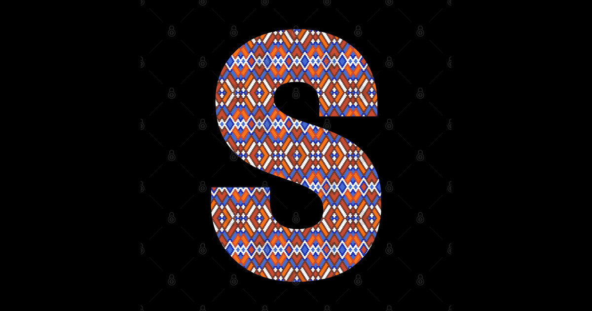 Monogram Letter S- geometric pattern - Monogram Letter S - Sticker ...