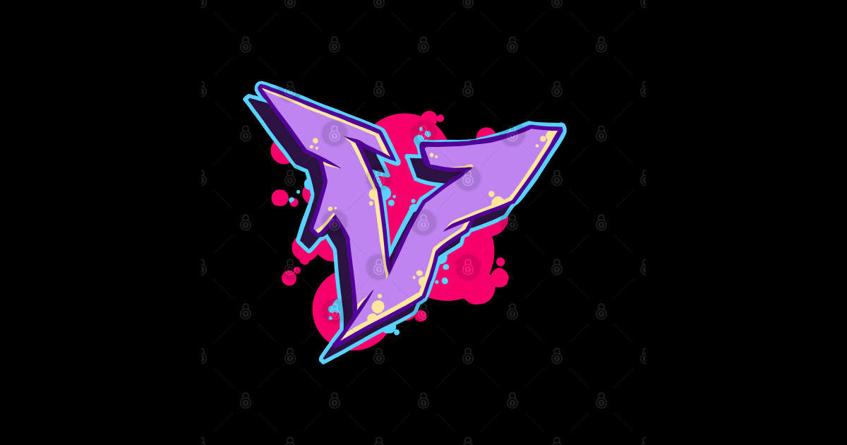 Letter V - Graffiti Street Art Style - Graffiti Letter - Magnet | TeePublic
