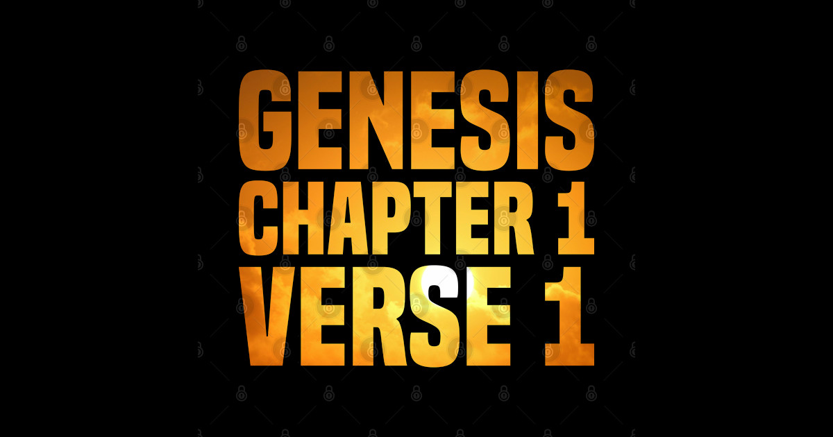 Genesis Chapter 1 Verse 1 Holy Bible Word Of God Sticker Teepublic
