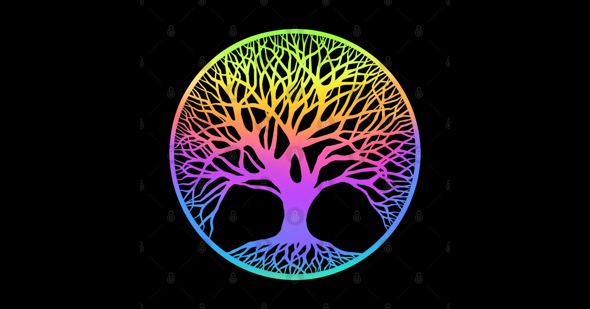 Outline Tree Of Life - Tree Of Life - Sticker | TeePublic
