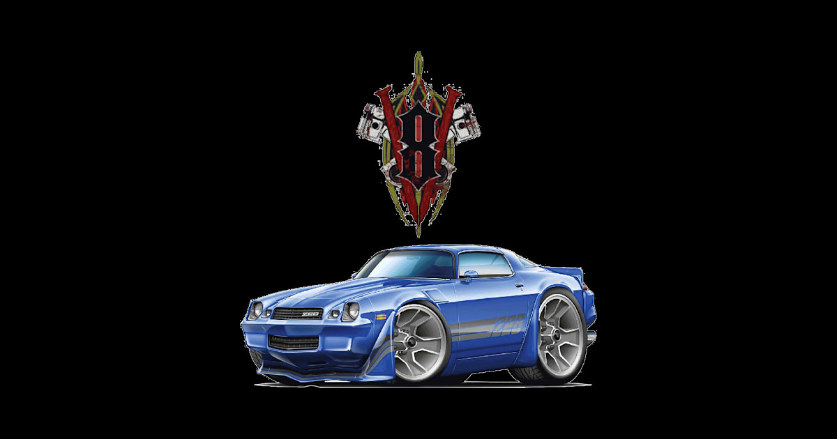 1980 Z28-Blue V8 Logo - 1980 - Posters and Art Prints | TeePublic