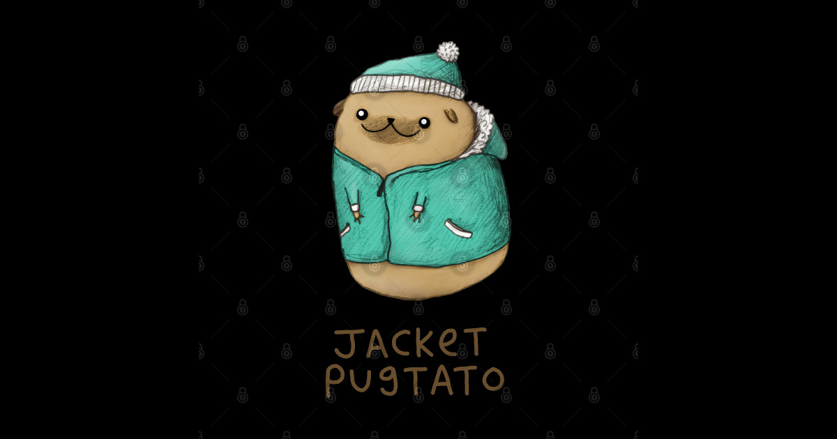 Jacket Pugtato - Punny - Posters and Art Prints | TeePublic