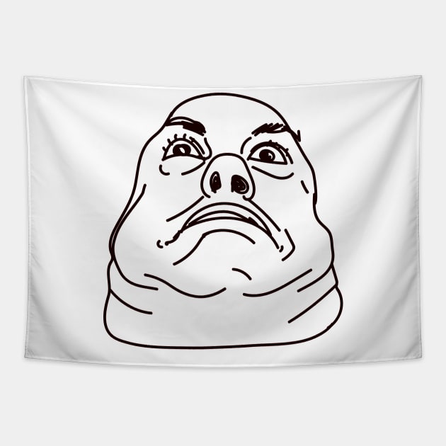 Double Chin Funny Face Meme - Double Chin - Tapestry | TeePublic