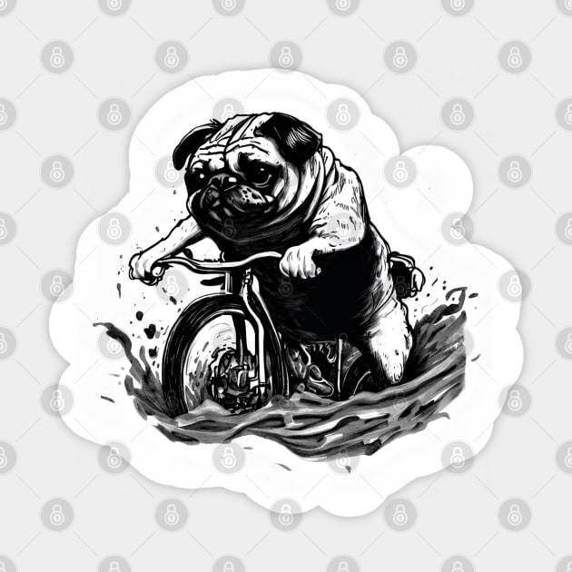 Pug Bike Life - Pug Bike Life - Sticker | TeePublic
