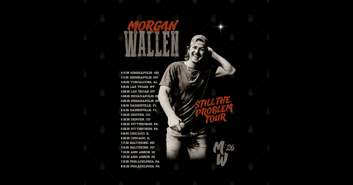 Retro Morgan Wallen Still The Problem Tour 2026 - Morgan Wallen - Phone ...