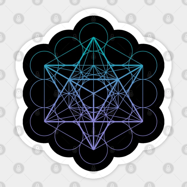 Metatron's Cube Merkaba Sacred Geometry - Metatrons Cube - Sticker ...