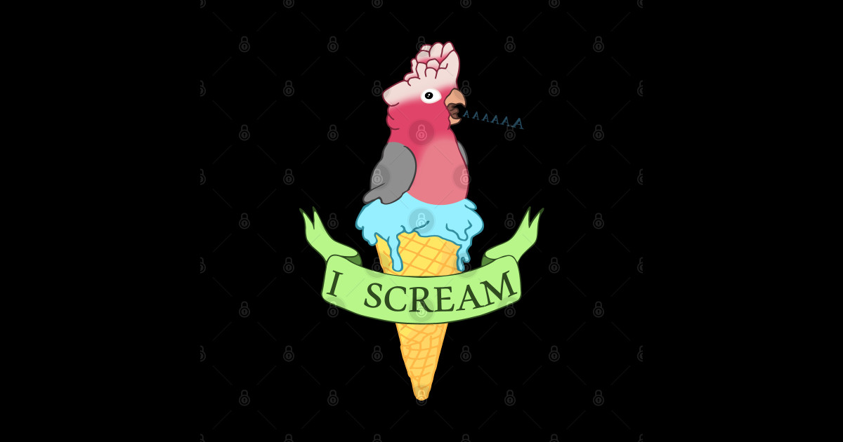 I scream Ice cream Galah Cockatoo - Birb Memes - Posters and Art Prints ...
