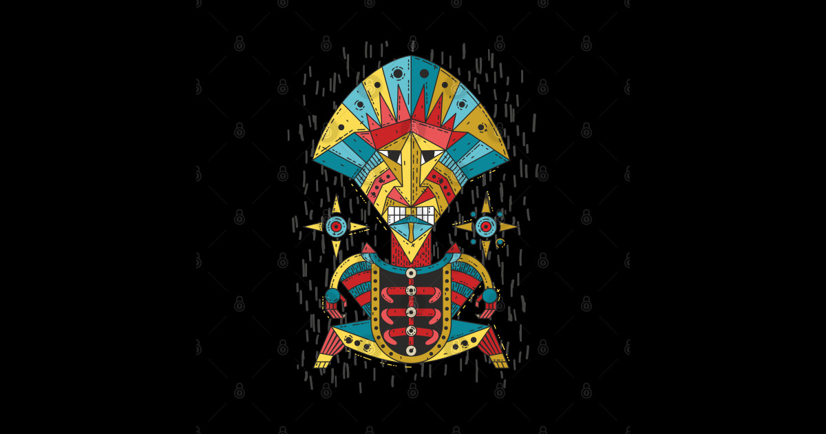 Sci fi Aztecs - Sci Fi Art - Sticker | TeePublic