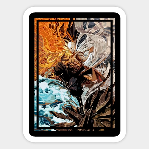 Aang Rage Mode Avatar - Avatar The Last Airbender - Sticker | TeePublic