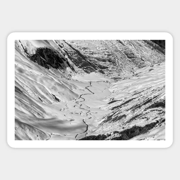 Looking down from Treble Cone - New Zealand - Sticker | TeePublic