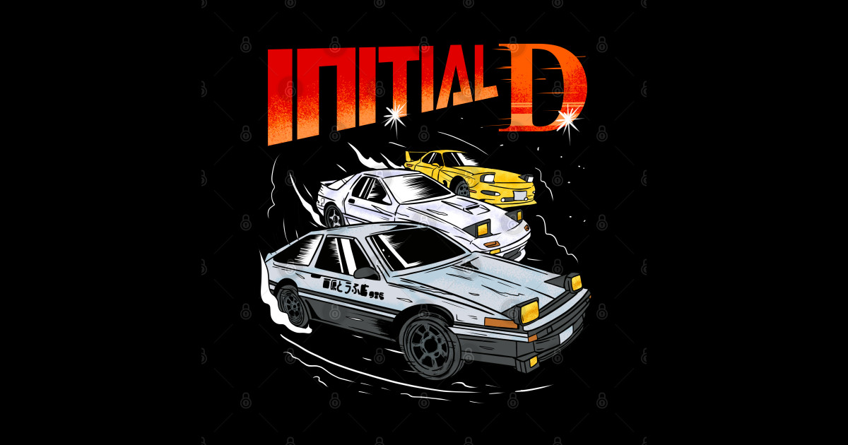 Initial D Vintage - Initial D - Sticker | TeePublic