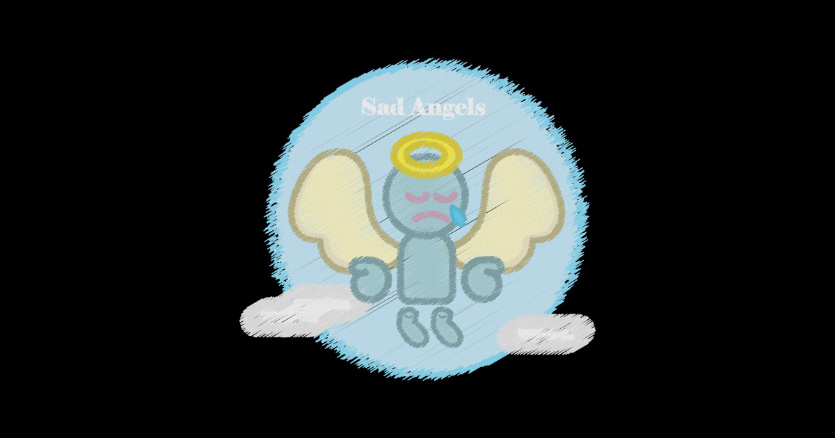 Sad Angels - Angels - Sticker | TeePublic