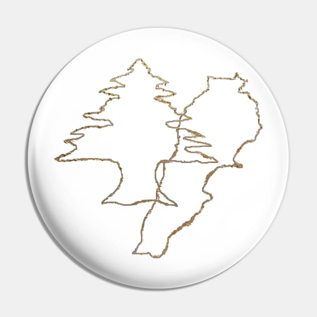 Map Cedar of lebanon - Lebanon Paint - Pin | TeePublic