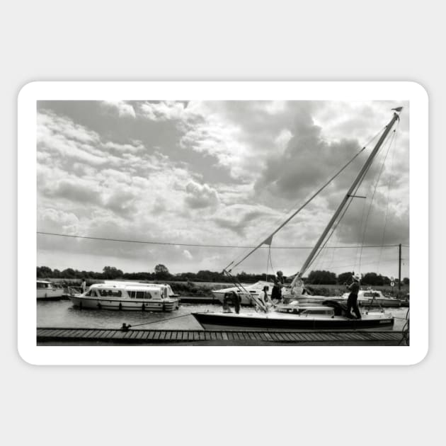 Lowering the Mast at Potter Heigham on the Norfolk Broads, UK - Broads ...