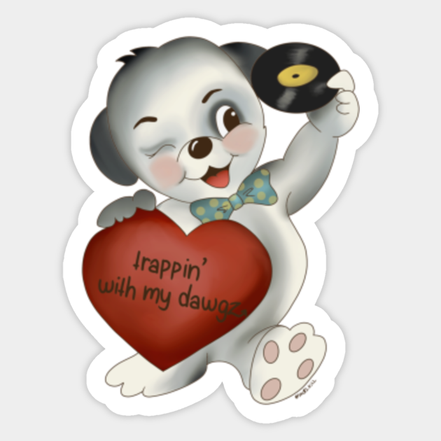 Trappin with my dawgs - Retro - Sticker | TeePublic