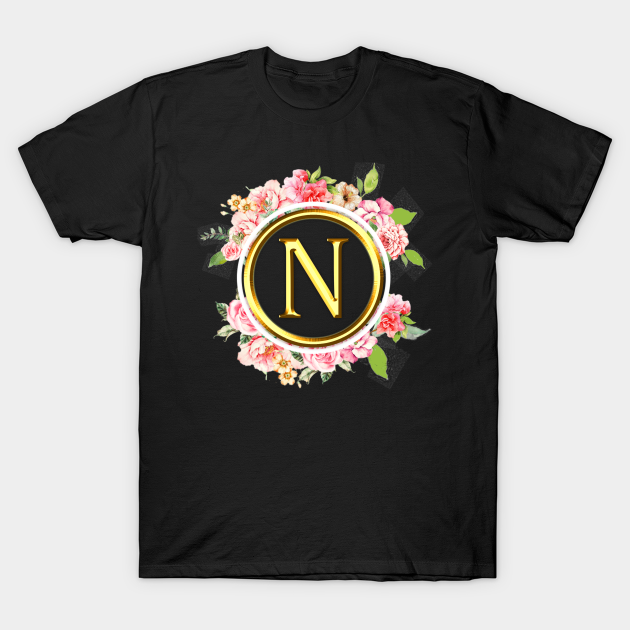 Letter N Shirt Alphabet Letter N Different Colors - Letter N Gift - T ...