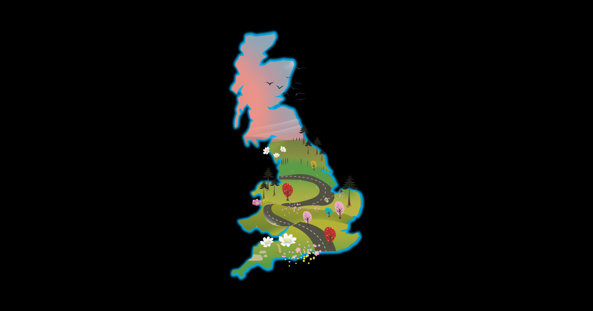 UK map - United Kingdom Map - Posters and Art Prints | TeePublic