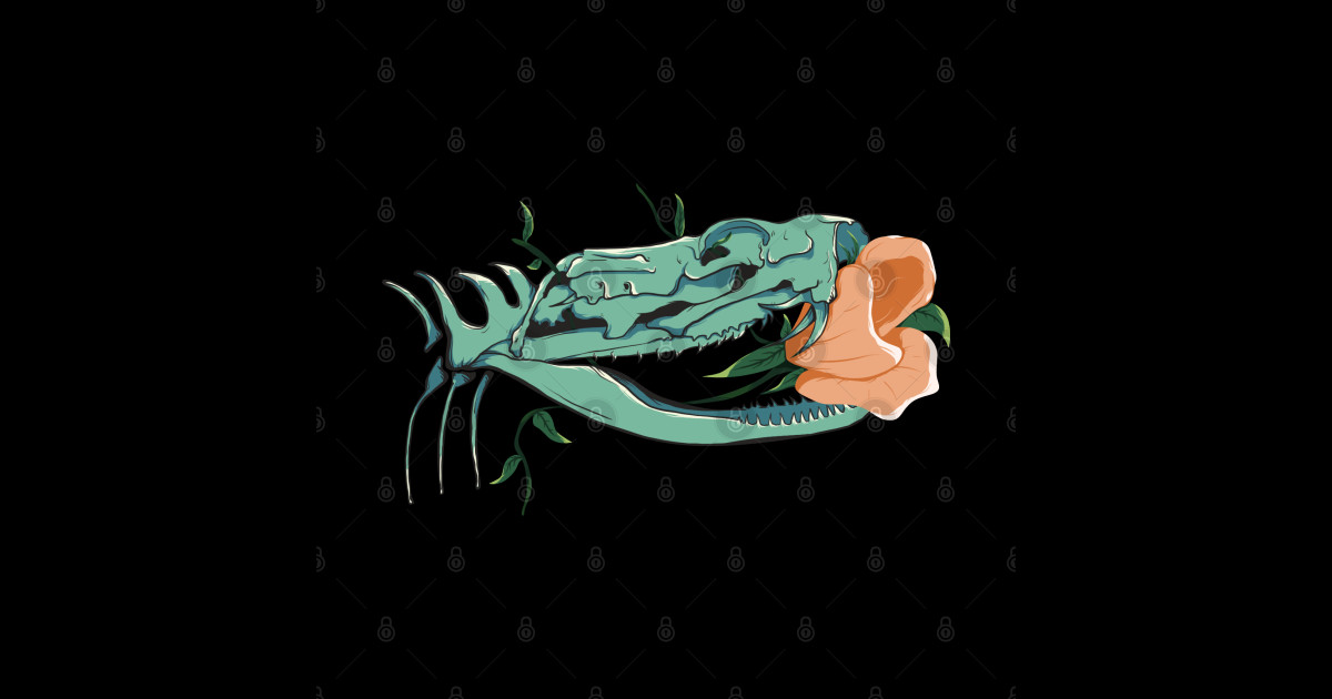 Snake Head - Skull - Sticker | TeePublic