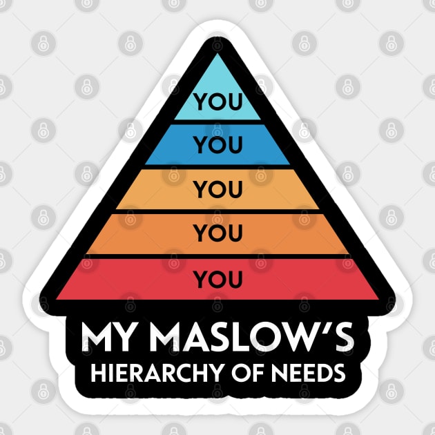 Maslow’s Pyramid Couple Gift - Math Couple - Sticker | TeePublic