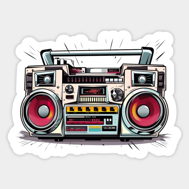 Pop Art Boombox - Boombox - Sticker | TeePublic