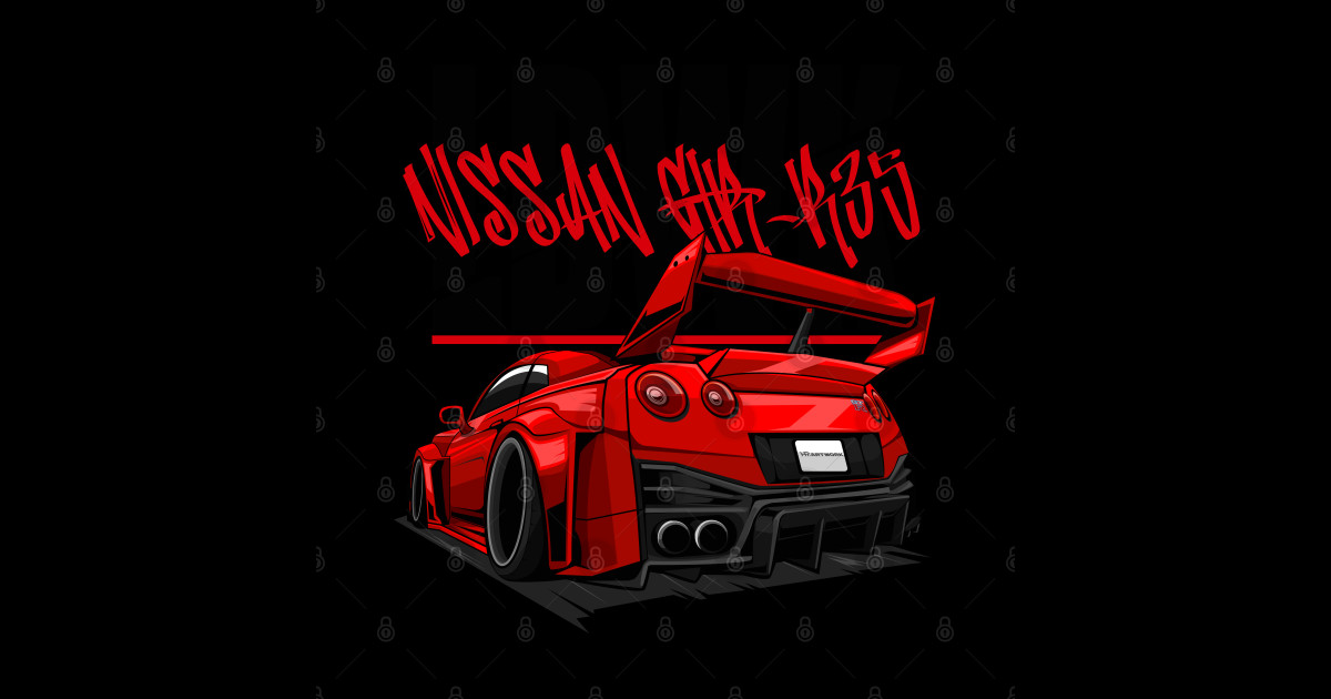 LIBERTY WALK NISSAN GTR-R35(RED) - Nissan Gtr R35 - Posters and Art ...